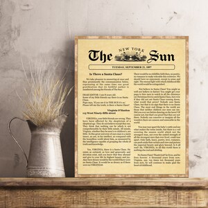 Yes Virginia There is a Santa Clause Christmas Gift Decor 1897 Sun ...