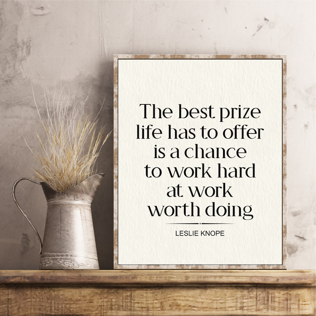 Leslie Knope Quote Poster Print Parks and Recreation Work Hard Work ...