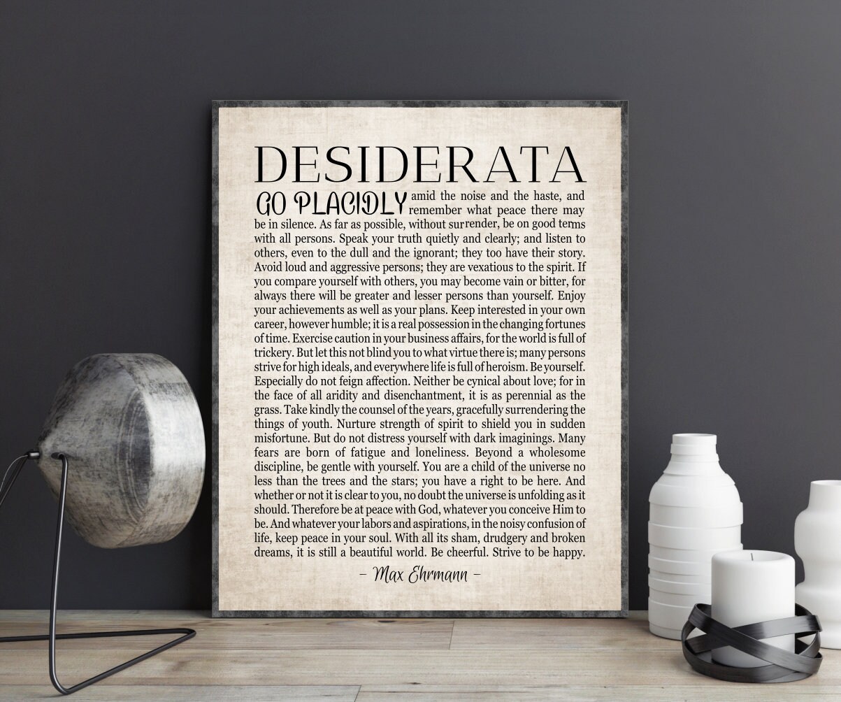Desiderata Poem Print Graduation Gift Graduation Poem Poetry Gift by ...