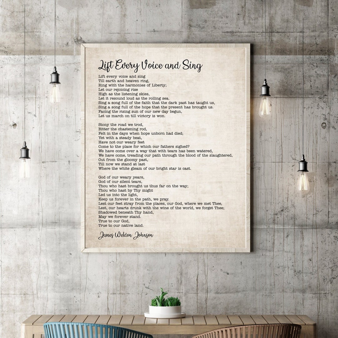 Lift Every Voice and Sing Black History Month Civil Rights Poster Gift ...