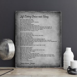 Lift Every Voice and Sing Black History Month Civil Rights Poster Gift ...