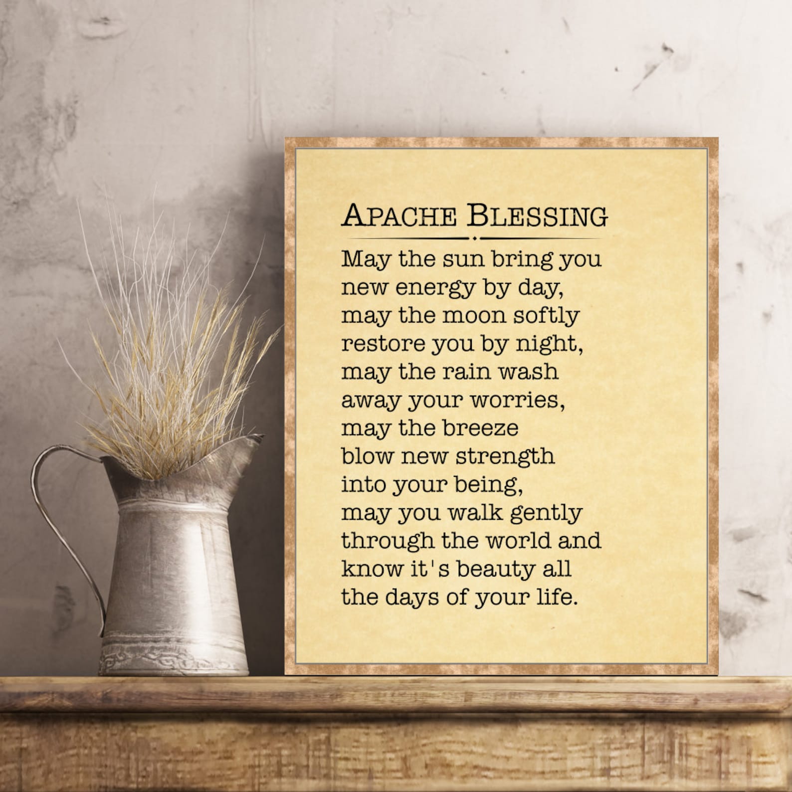 Apache Blessing Wall Art Poster Print May the Sun Bring You New Energy ...