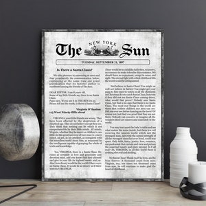 Yes Virginia There is a Santa Clause Christmas Gift Decor 1897 Sun ...