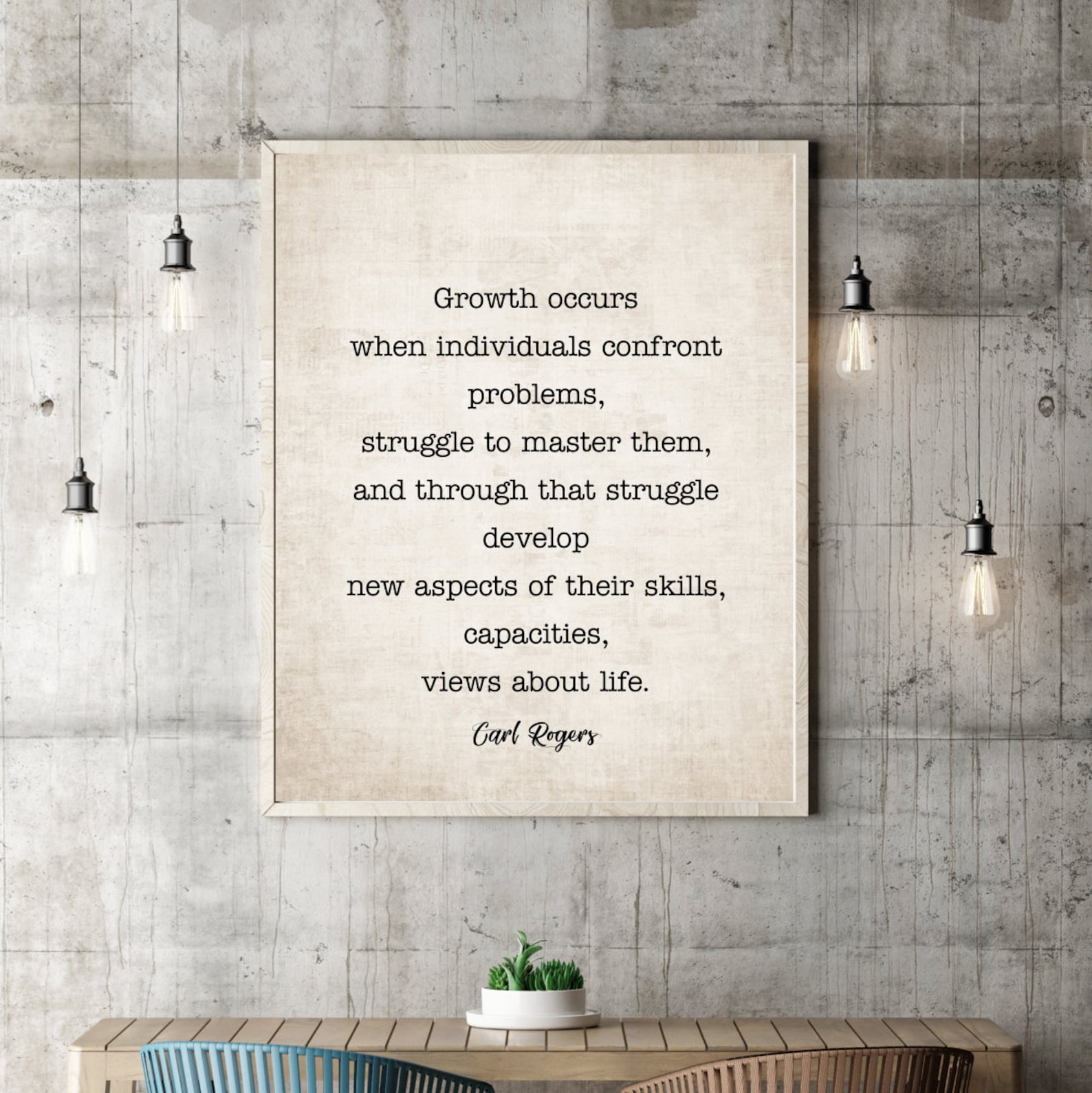 Carl Rogers Quote Therapist Gift Therapy Office Decor Psychologist ...