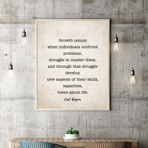 Carl Rogers Quote Therapist Gift Therapy Office Decor Psychologist ...