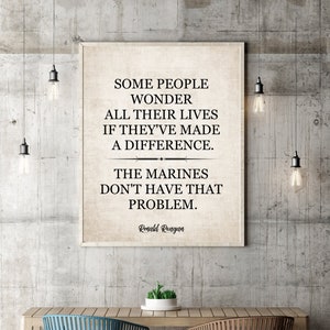 Marine Corps Gifts Ronald Reagan Quote Patriotic Decor Military Gifts ...