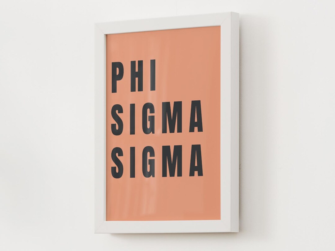 Customizable Phi Sigma Sigma Poster, Dorm Room and Apartment Decor ...