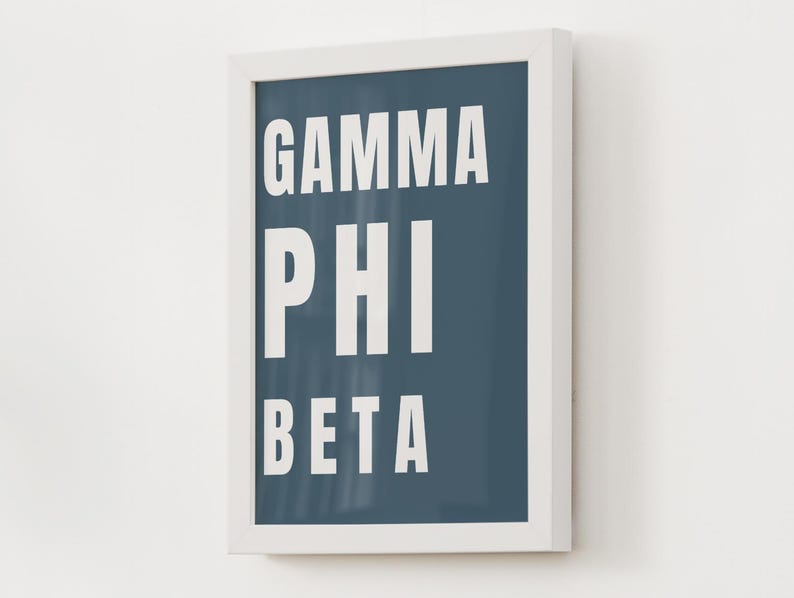 Gamma Phi Beta Sorority Poster, Customizable Dorm Decor (digital ...