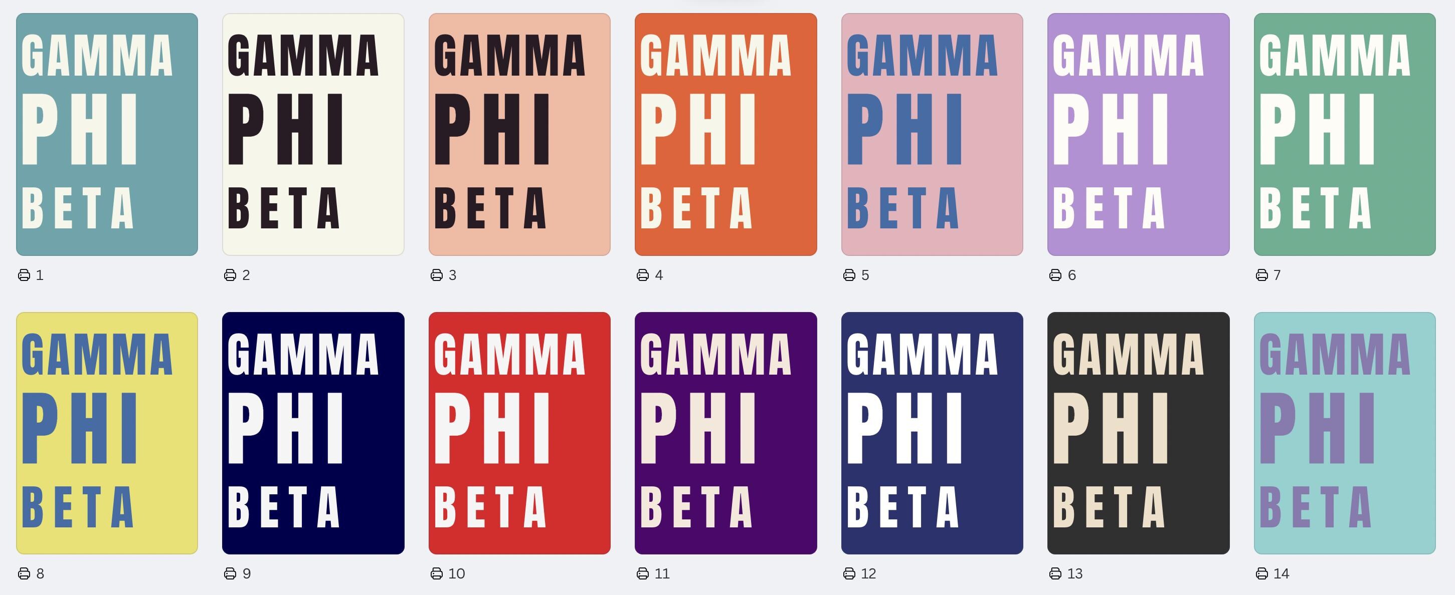 Gamma Phi Beta Sorority Poster, Customizable Dorm Decor (digital ...