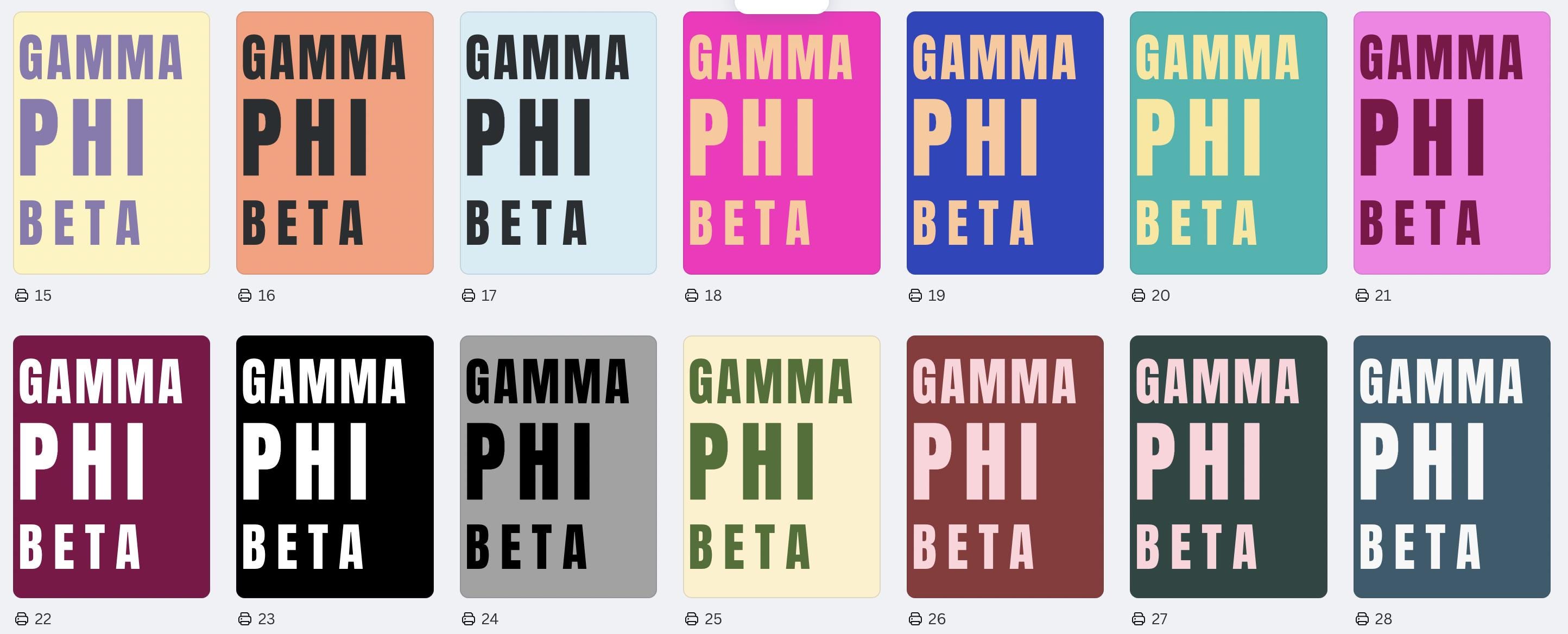 Gamma Phi Beta Sorority Poster, Customizable Dorm Decor (digital ...