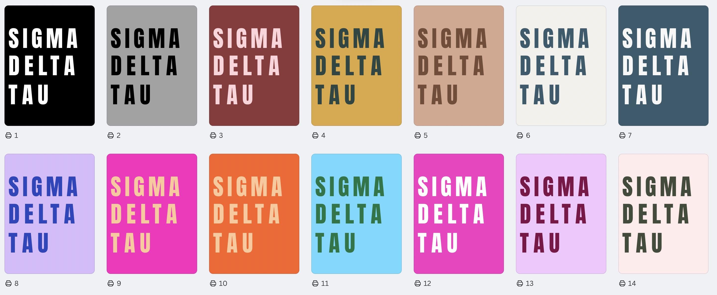 Customizable Sigma Delta Tau Poster, Dorm Room and Apartment Decor ...