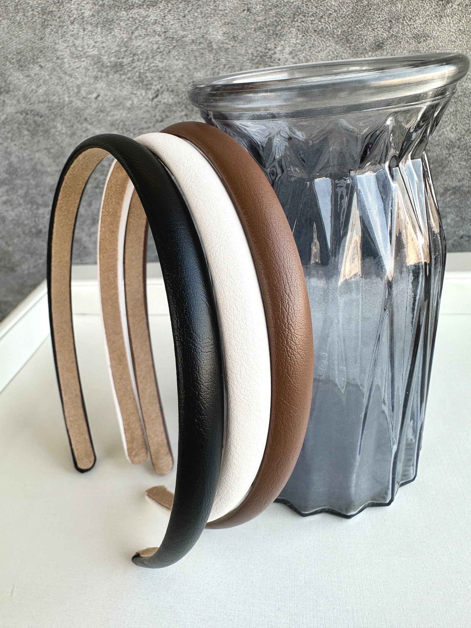 Simple Leather Headbands,thin Headband,women Turban Headband,vintage ...