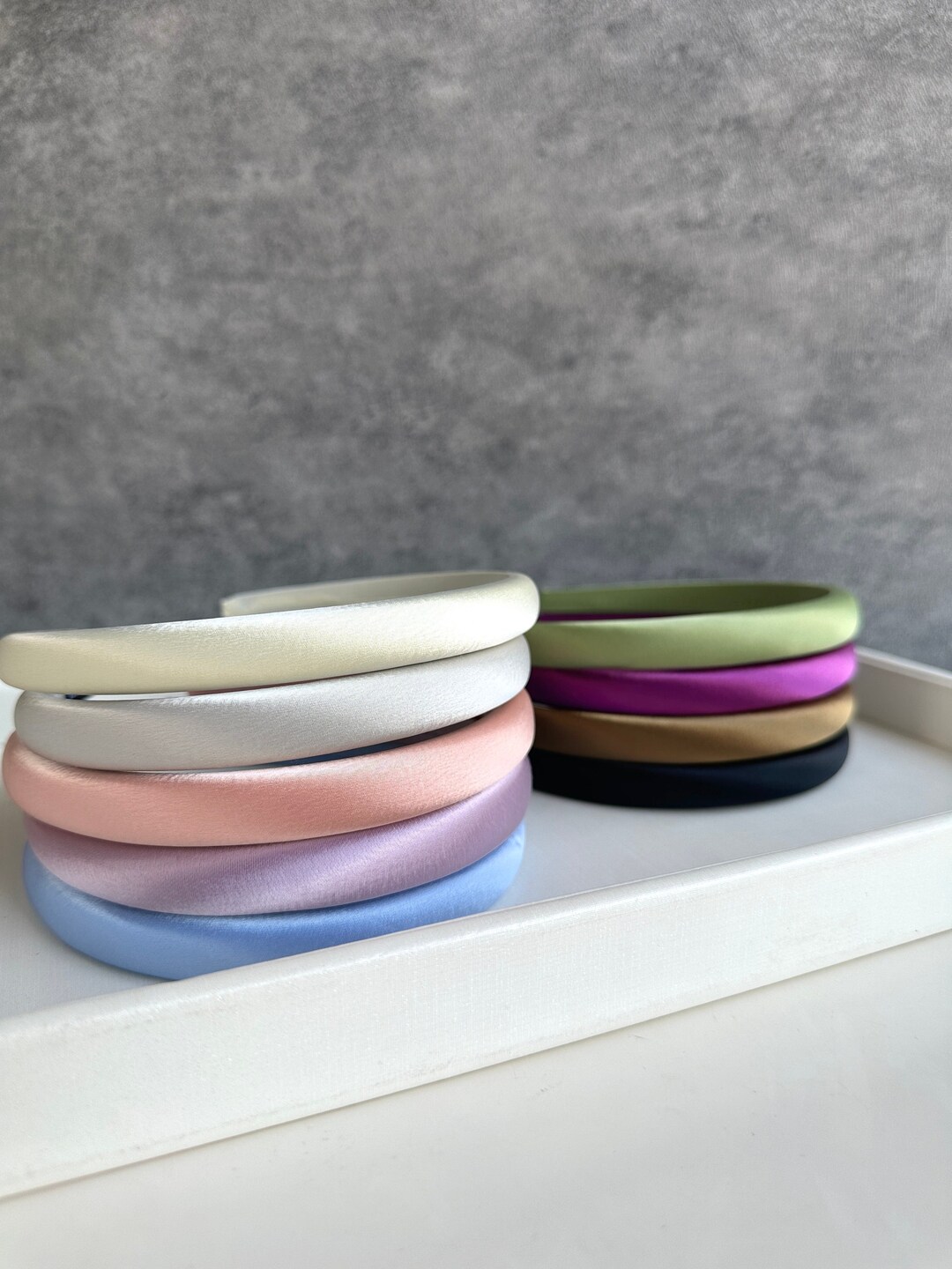Satin Thin Headband,simple Satin Headbands,women Turban Headband,girls ...