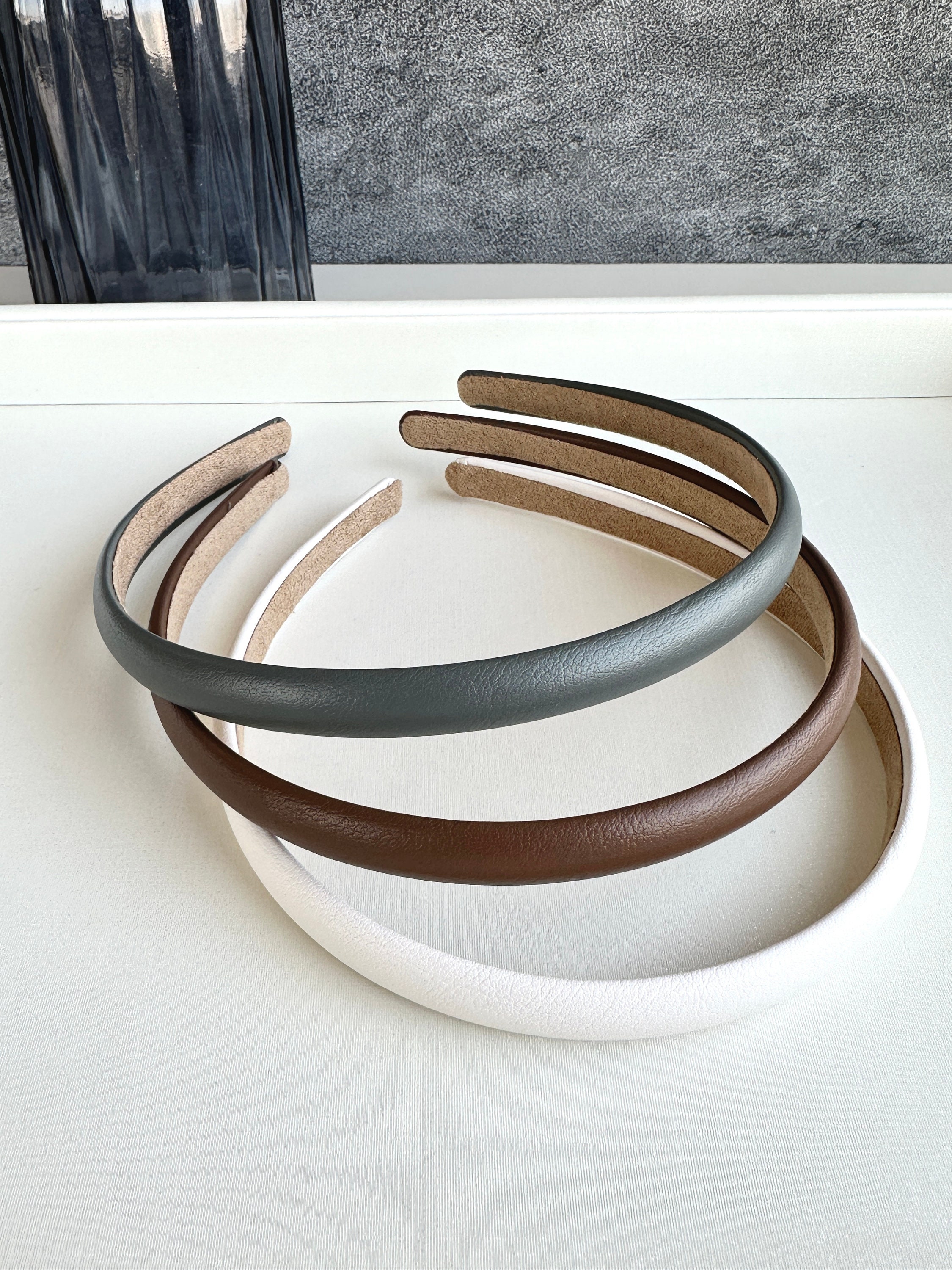 Simple Leather Headbands,thin Headband,women Turban Headband,vintage ...
