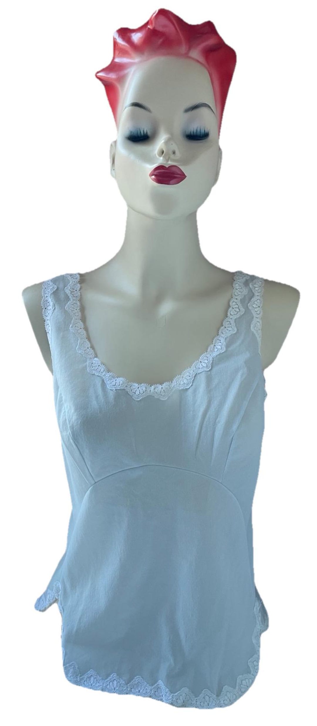 Vintage Designer Collection by FORMFIT ROGERS Grey Lace Trimmed ...