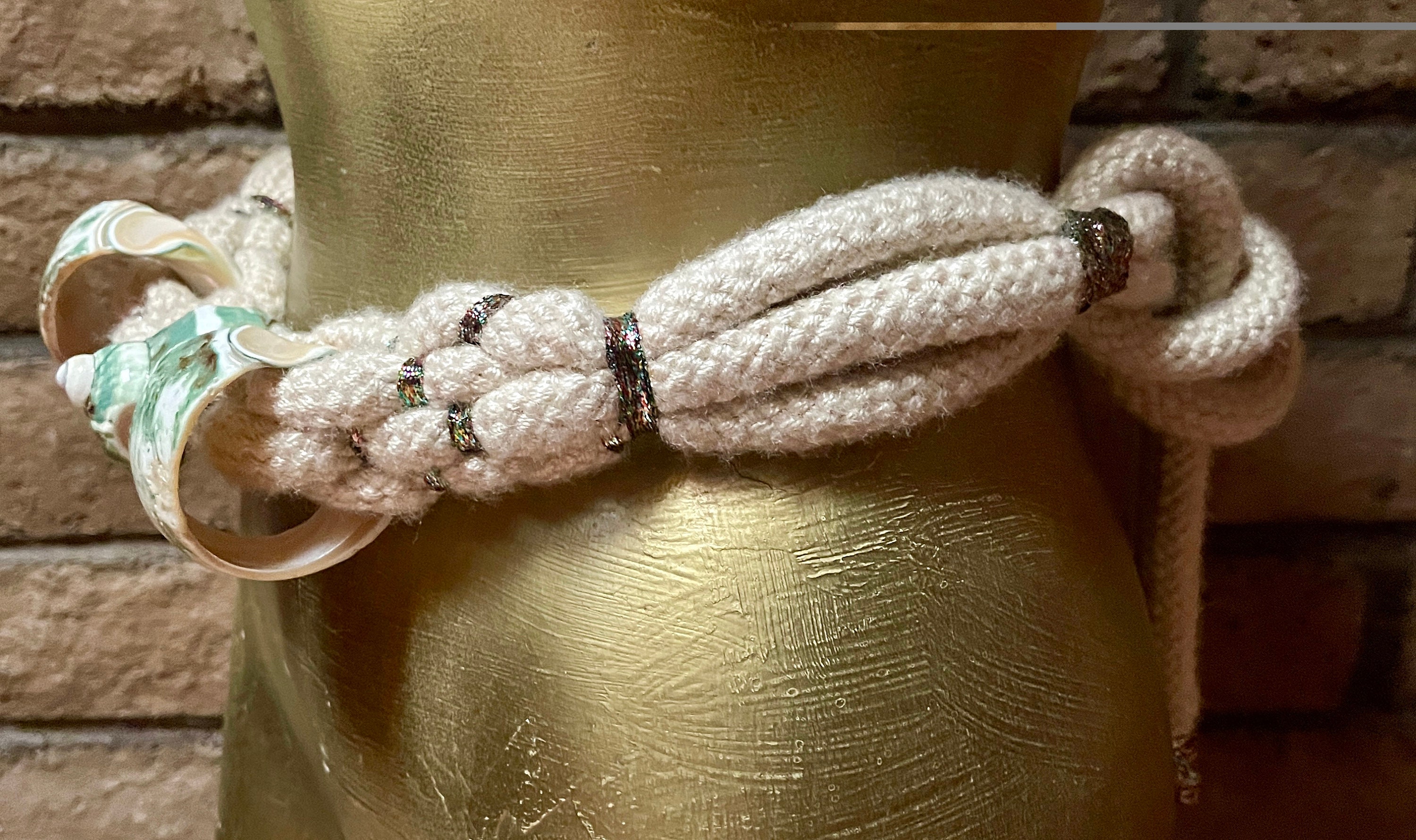 Vintage 80s Fabulous SEASHELL ROPE BELT One-size - Etsy