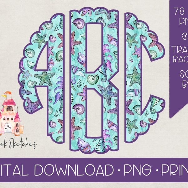 Purple Monogram - Etsy