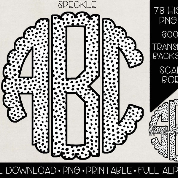 Monogram Scallop - Etsy