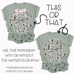 Grey Camo Monogram With Bow PNG | Digital Download | Gray Camo Monogram ...