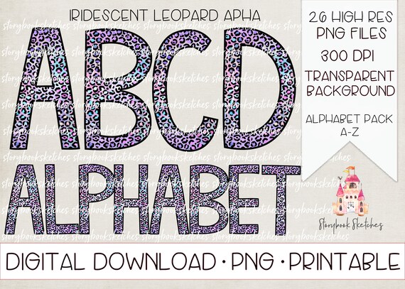 Papercraft Clip Art & Image Files Craft Supplies & Tools Leopard Alpha ...