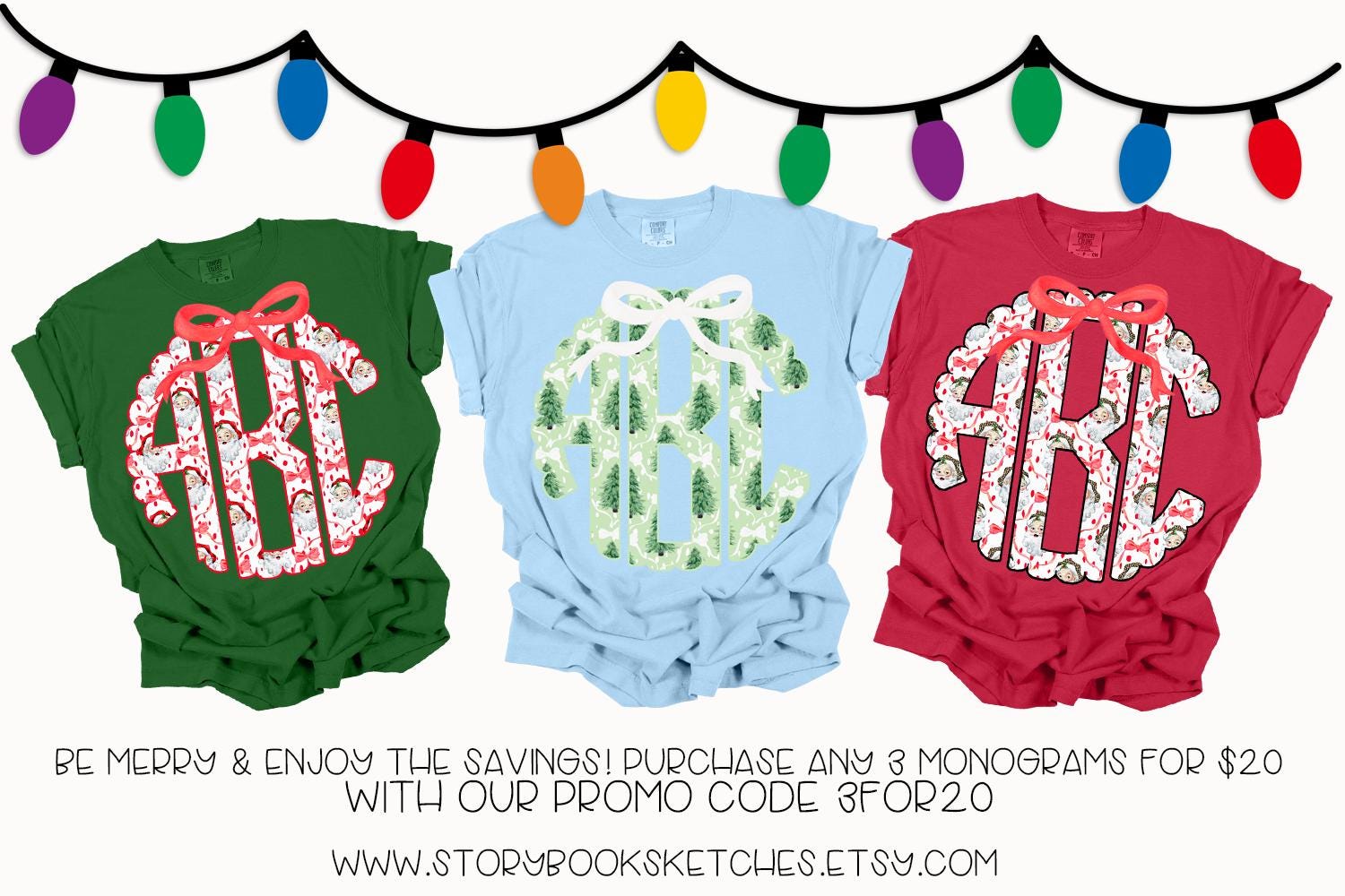 Bow Christmas Tree Ribbons Monogram PNG | Digital Download ...