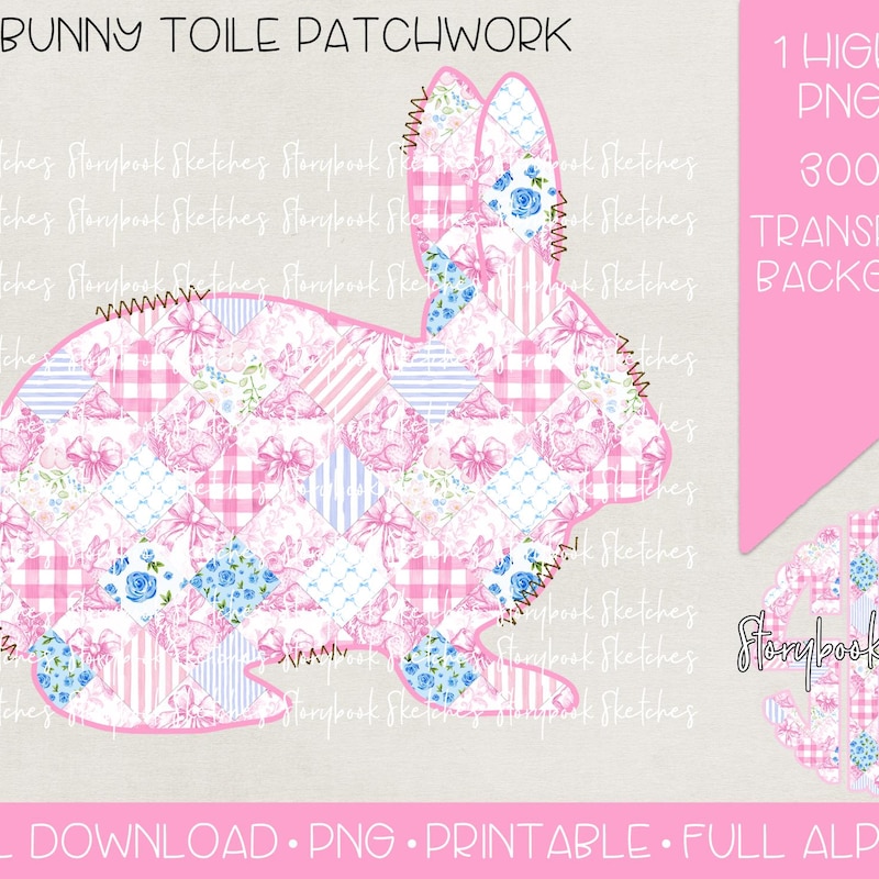 Patchwork Bunny - Etsy