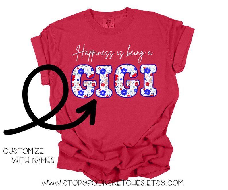 Patriotic Floral Alphabet Letters PNG | Digital Download | Red White ...