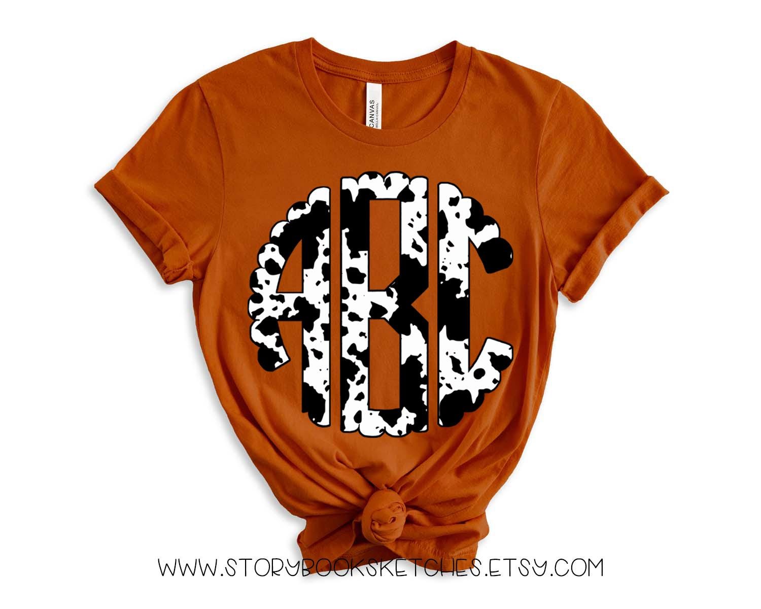Cow Print Monogram PNG | Digital Download | Cow Print Splatter PNG ...