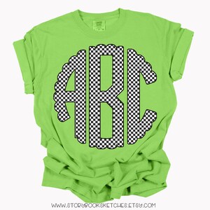 Black Checker Monogram PNG | Digital Download | Full Alpha | Black and ...