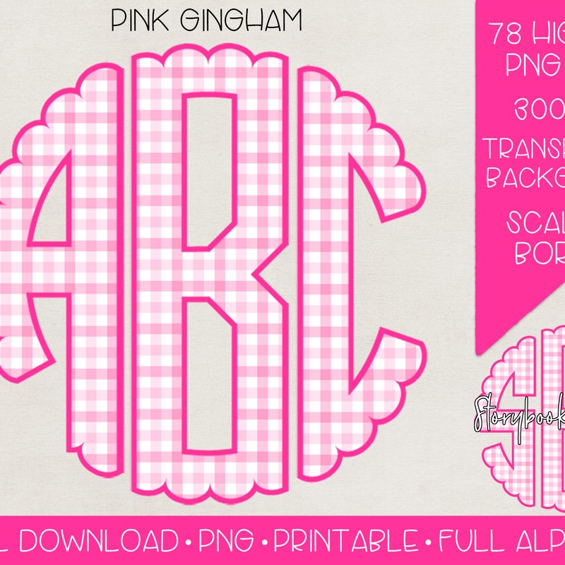 Pink Monogram - Etsy