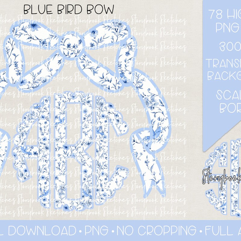 Bow Monogram - Etsy