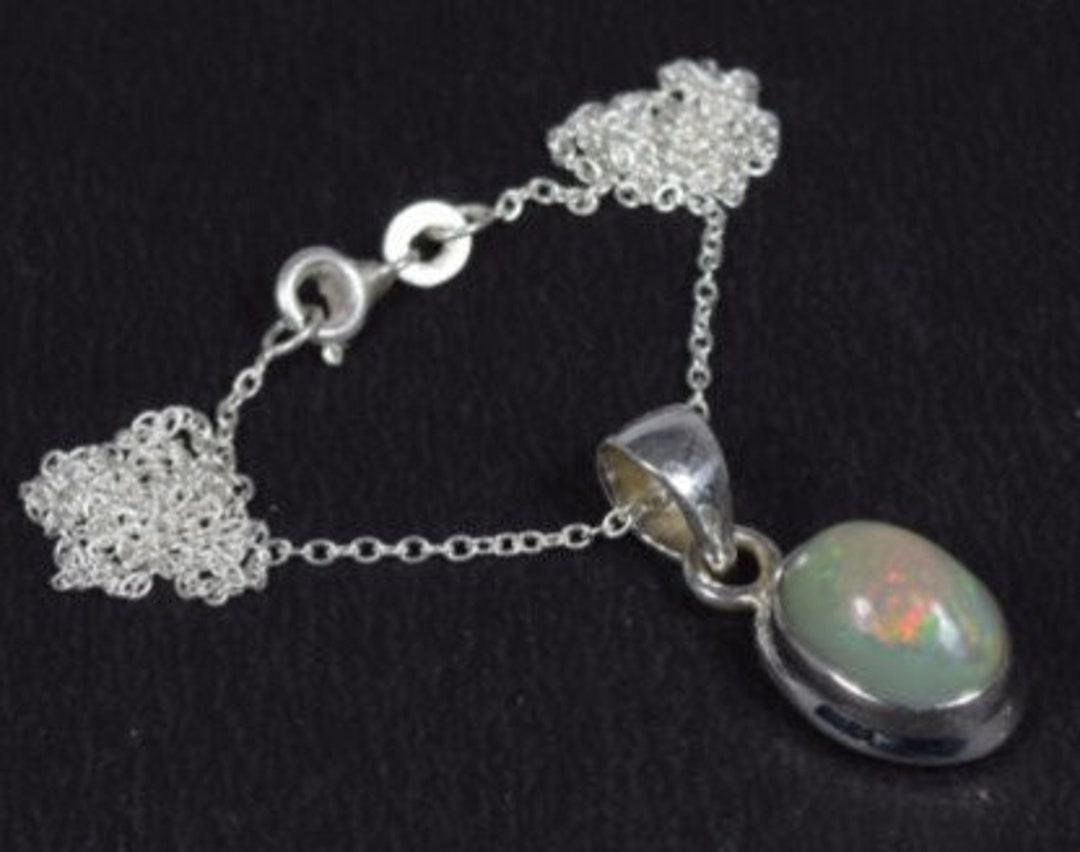925 Sterling Silver Opal Pendant Natural Opal Opal Pendant Wholesale ...