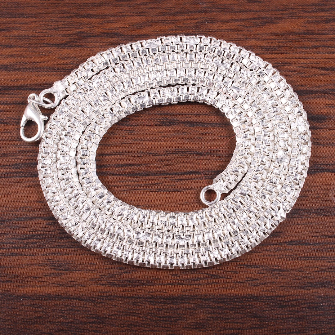 Sterling Silver Box Chain, All Size Available, Lobster Clasp, Simple ...