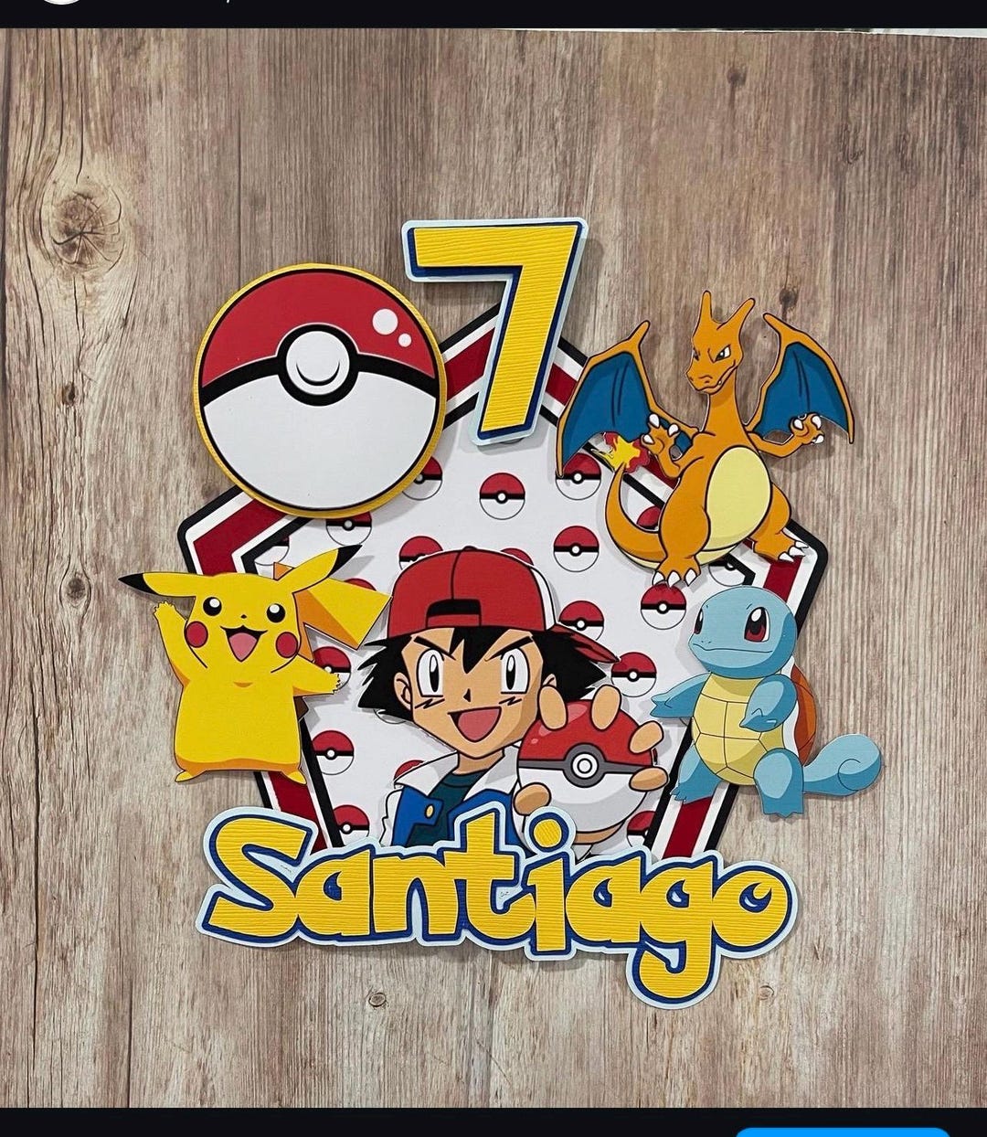 Pokemon Inspired Cake Topper - Etsy