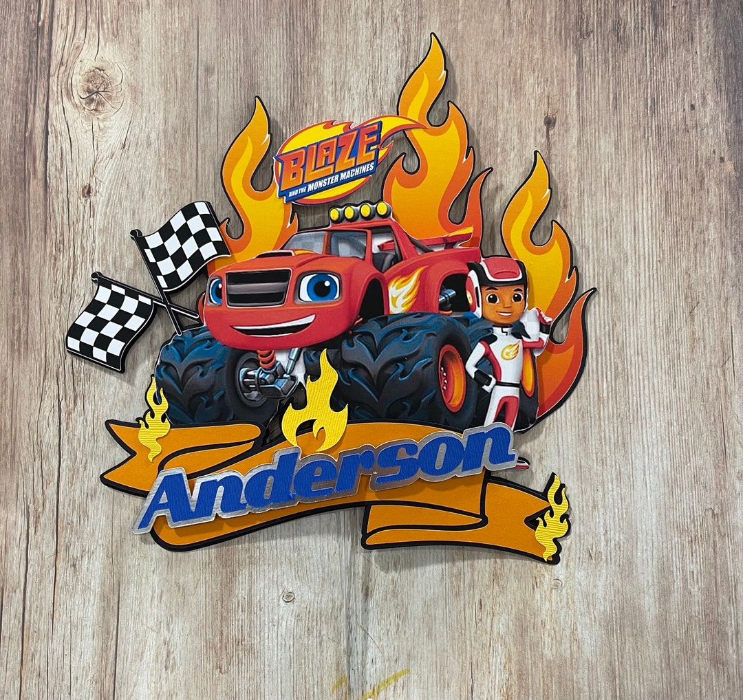 Blaze Monster Truck Inspired Topper, Monster Truck Cake, Cake Topper - Etsy