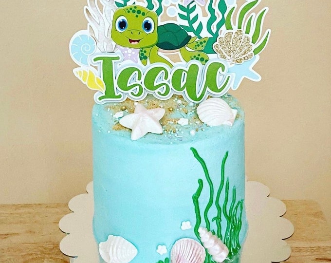 Turtle Cake Topper, Baby Turtle Cake Topper - Etsy