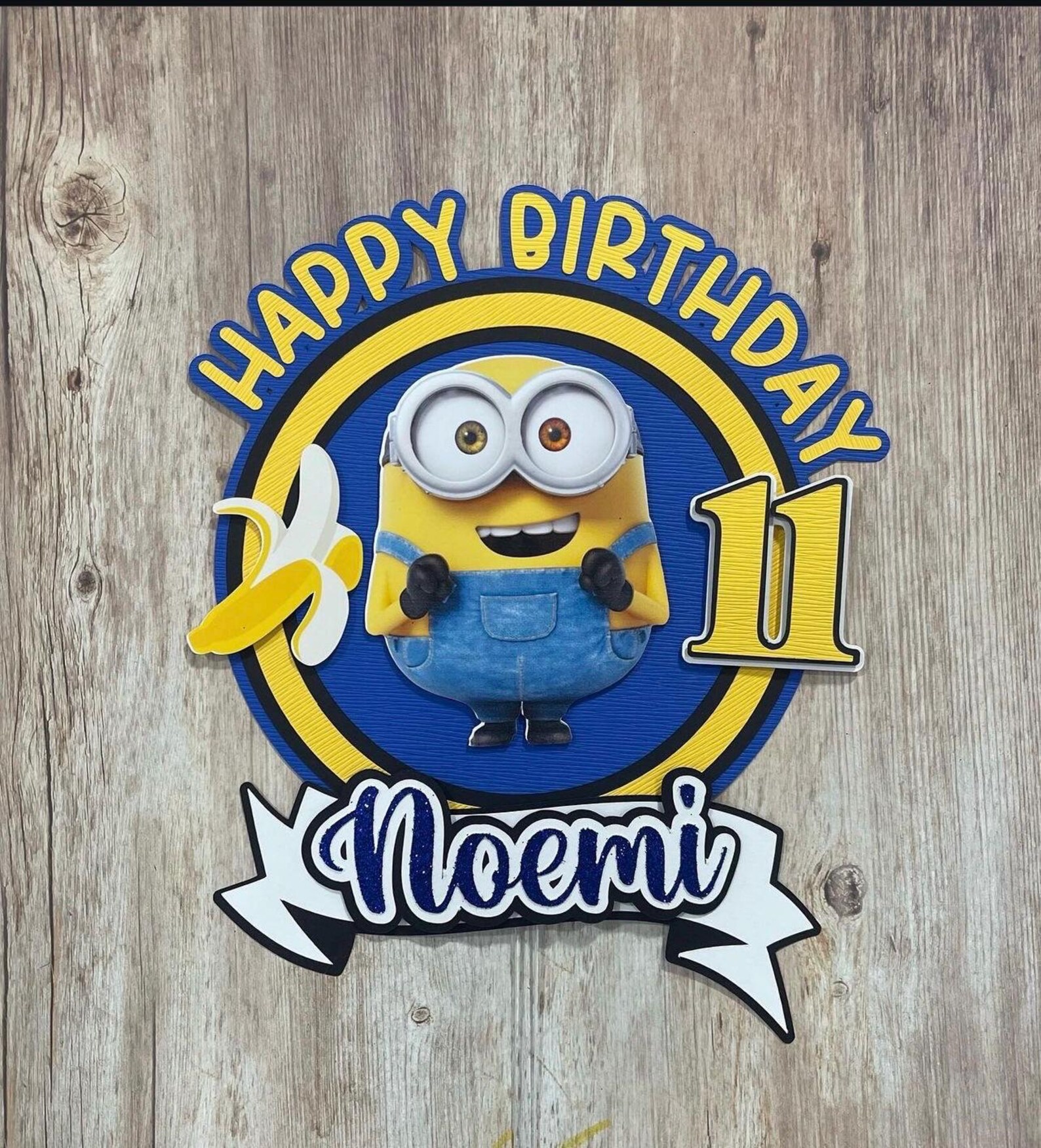 Minion Inspired Cake Topper - Etsy