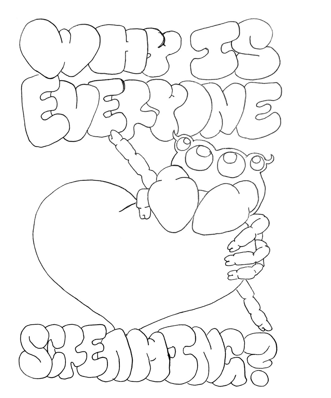 Funny Coloring Page - Etsy