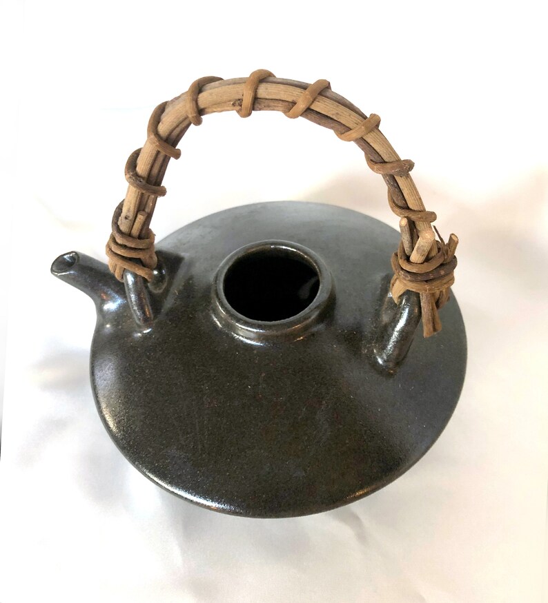 Elegant Japanese Teapot With a Wicker Handle - Etsy
