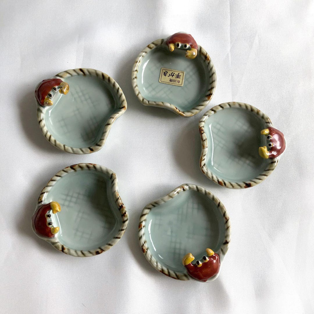 Miniature Japanese Plates - Crabs (set of 5) - Etsy