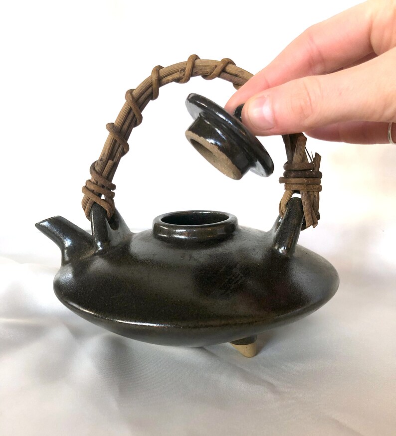 Elegant Japanese Teapot With a Wicker Handle - Etsy