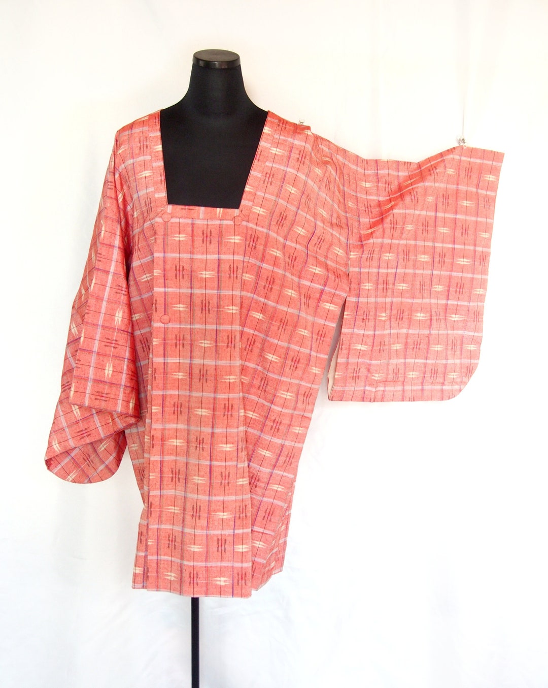 Vintage Pink Kimono Coat Michiyuki - Traditional Japanese Haori - Etsy