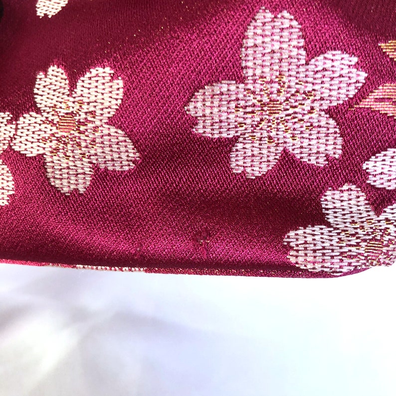 Vintage Japanese Kinchaku Bag – Sakura Cherry Blossom Drawstring Pouch ...