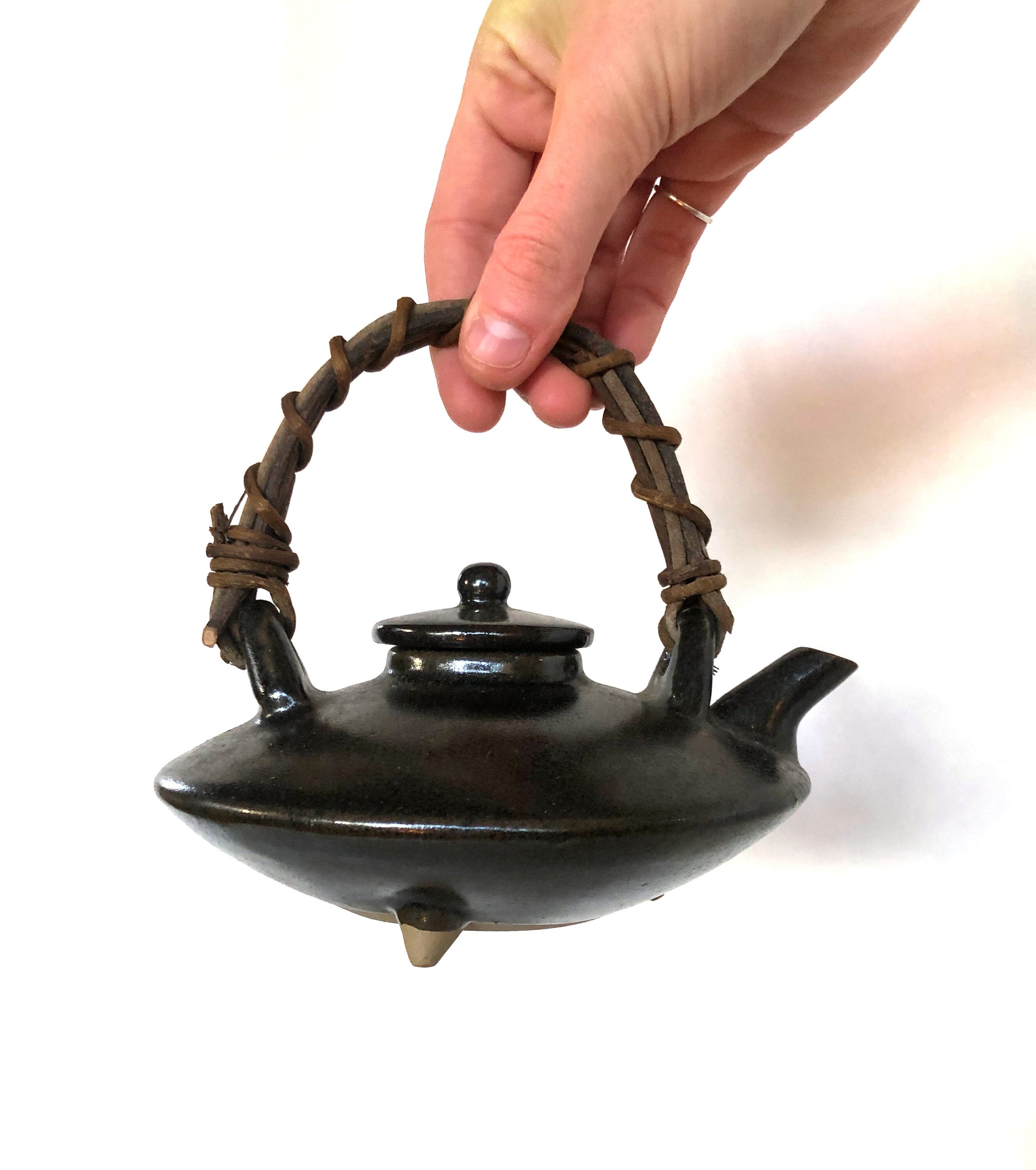 Elegant Japanese Teapot With a Wicker Handle - Etsy