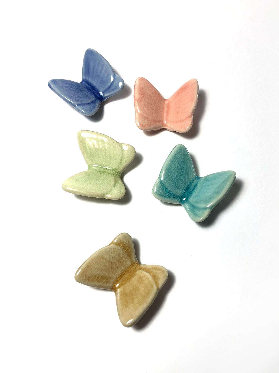 Cute Pastel Butterfly Ceramic Hashioki Chopstick / Cutlery - Etsy