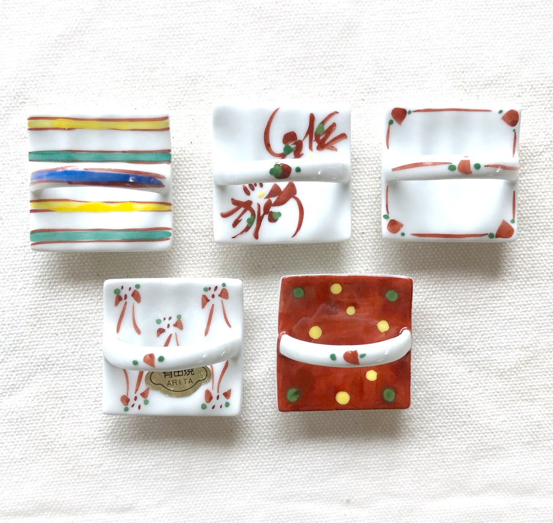 Cute Japanese Hashioki - Chopstick Rests - Miniature Baskets, Set of 5 ...
