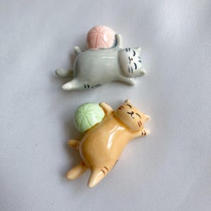 Cute Ceramic Hashioki Chopstick / Cutlery Rest Playful Kittens - Etsy