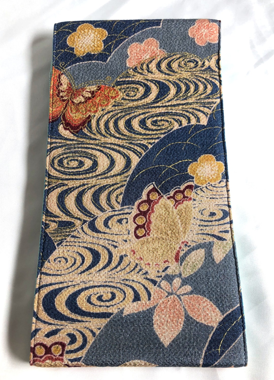 Japanese Kimono Dressing Accessory - Maeobi - Blue With Colorful ...
