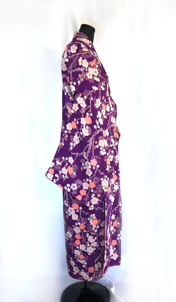 Vintage kimono Taisho Roman style - bright purple wit… - Gem