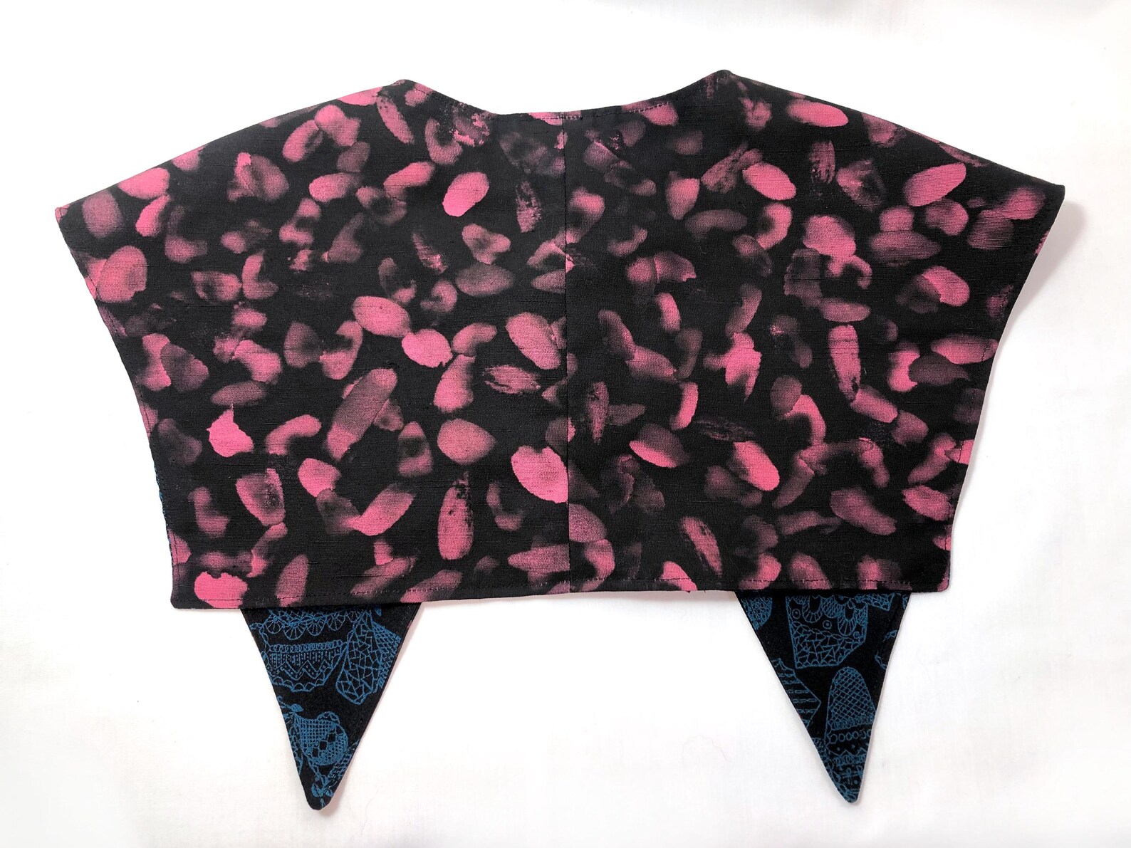 Handmade Reversible Sailor Collar - Kimono Remake - Blue Butterflies ...